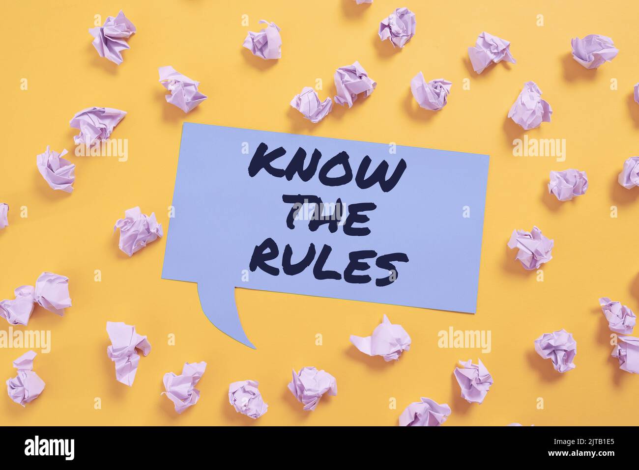 Hand writing sign Know The Rules. Internet Concept Learn the accepted ...