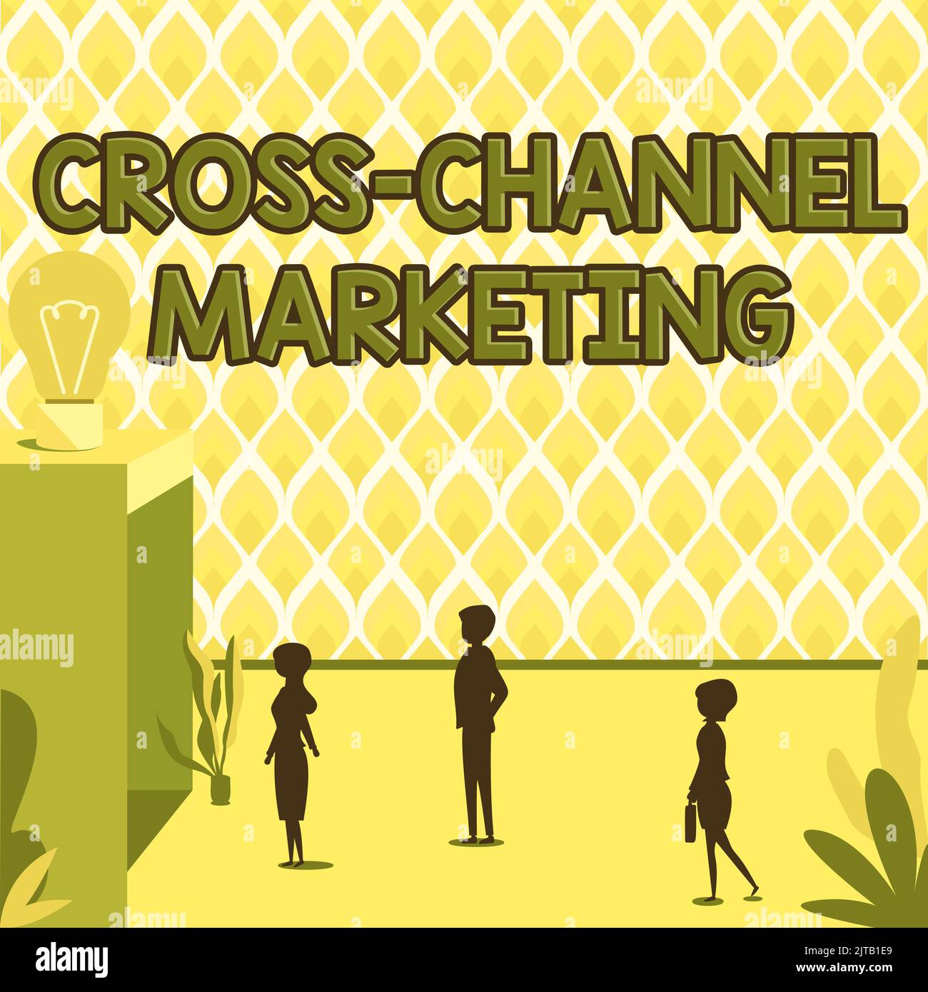 Sign displaying Cross Channel Marketing. Business approach Engaging ...