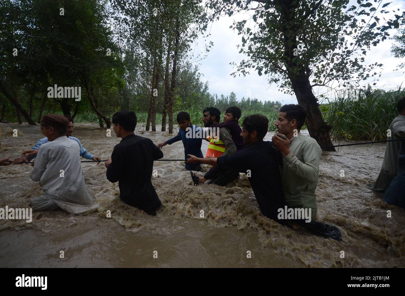 August 26, 2022, Peshawar, Pakistan: Torrential rains and storms cause ...