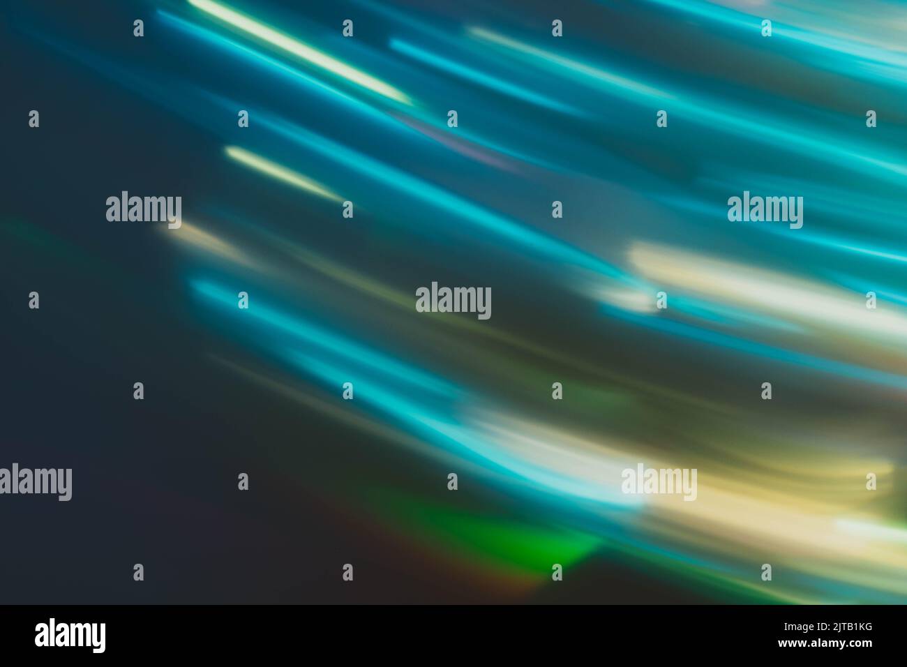 night city lights motion neon aqua blue lines Stock Photo - Alamy