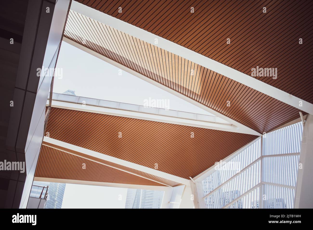 Modern architecture roof structure construction site Stock Photo - Alamy