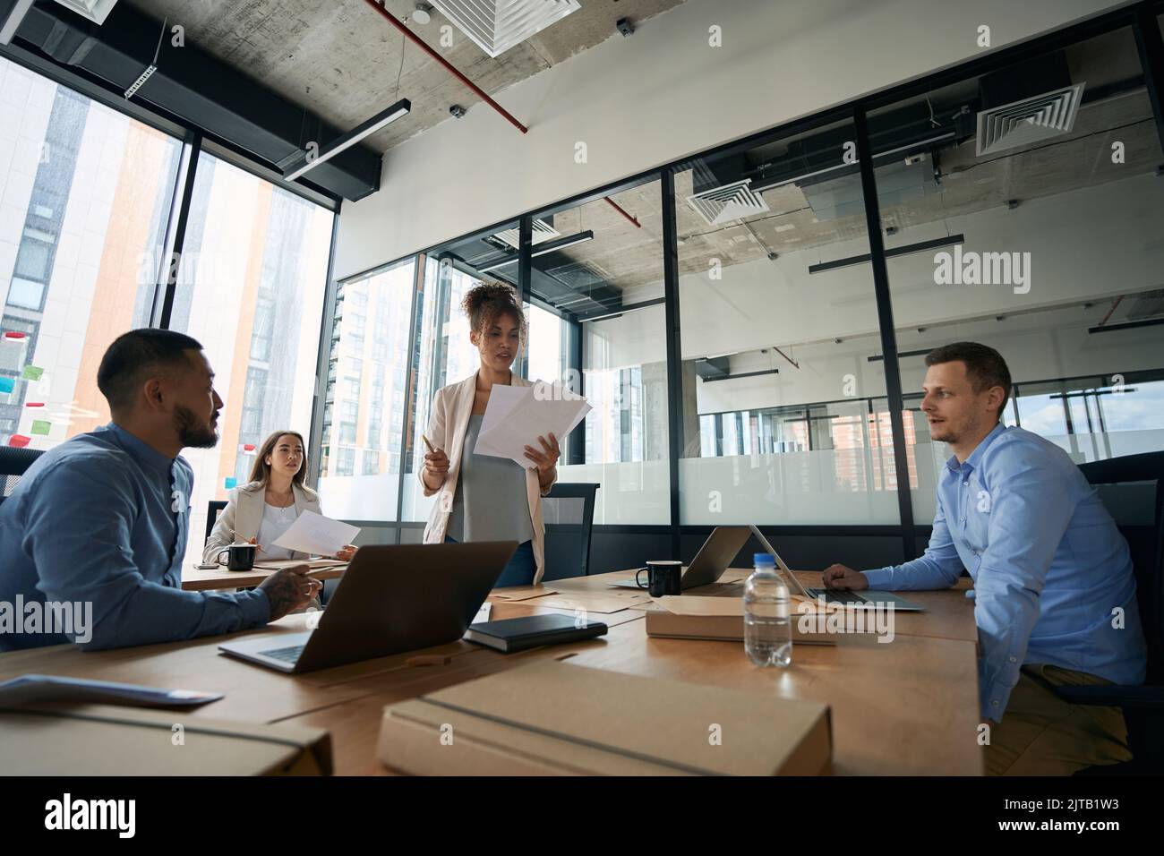 Conference young professionals table hi-res stock photography and ...