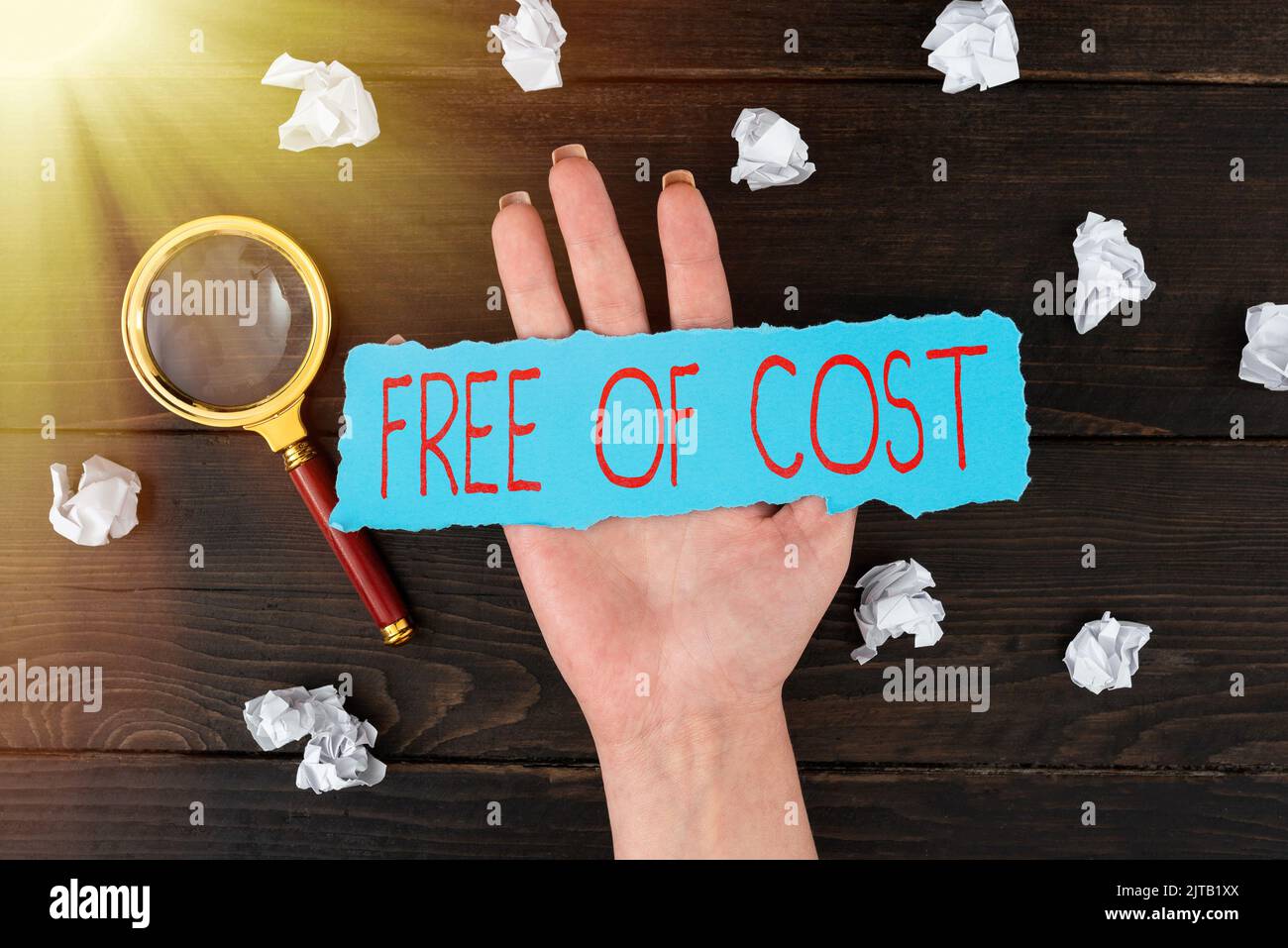 Writing displaying text Free Of Cost. Business concept No price for a ...