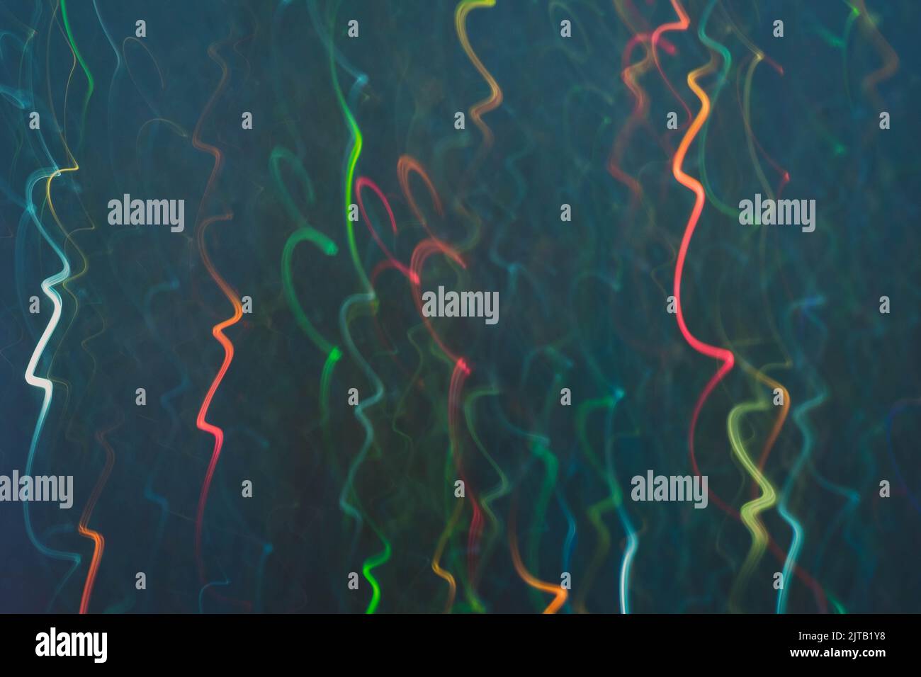 neon multicolor glowing lines haze festive lights Stock Photo - Alamy