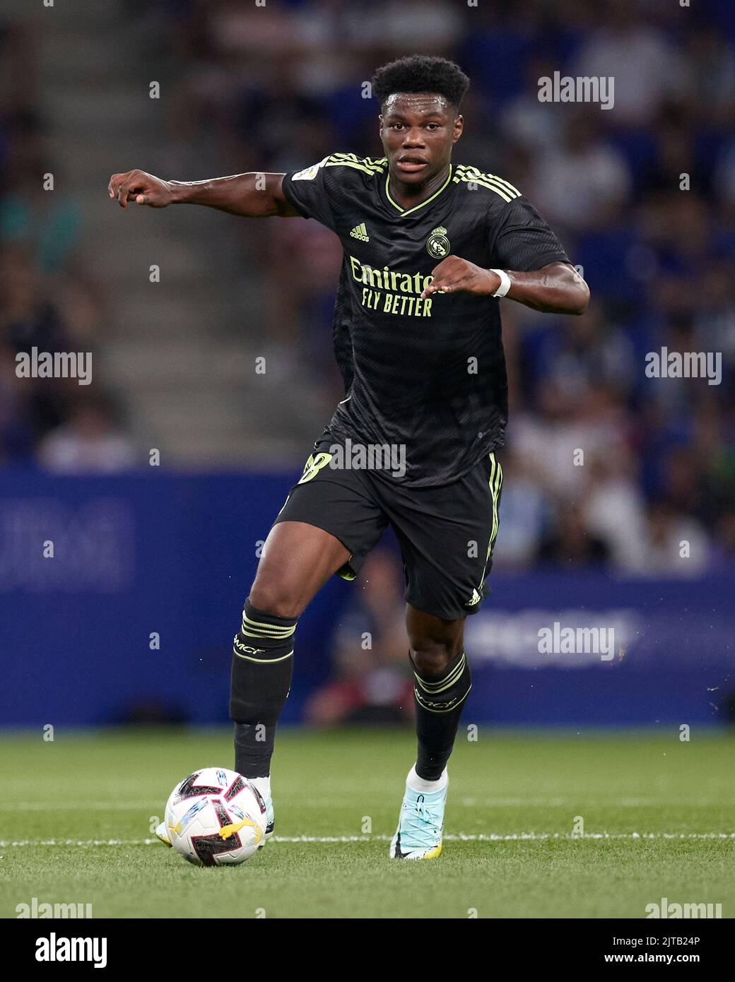 BARCELONA, SPAIN - AUGUST 28: Aurelien Tchouameni of Real Madrid CF in ...