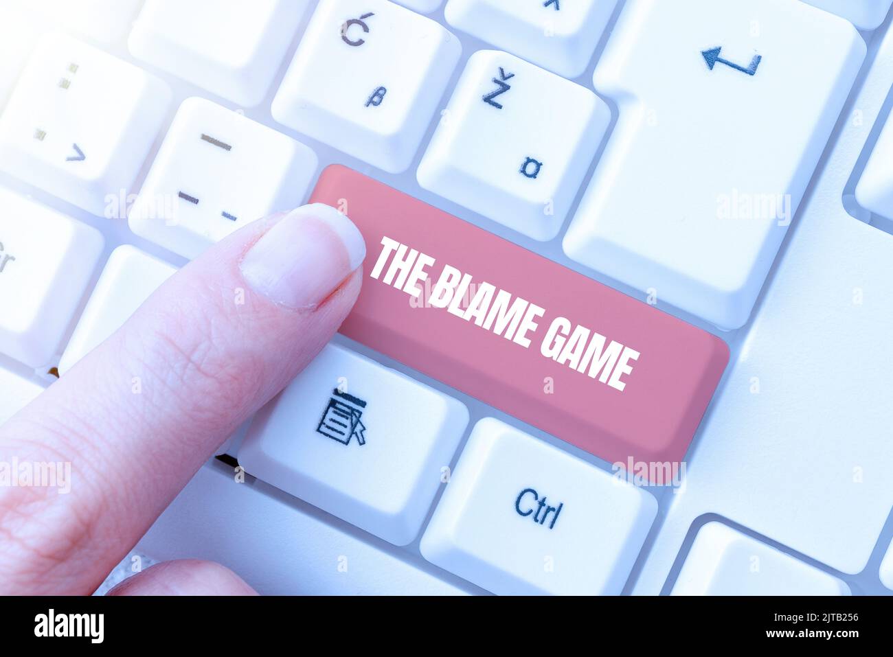 Sign displaying The Blame GameA situation when people attempt to blame ...