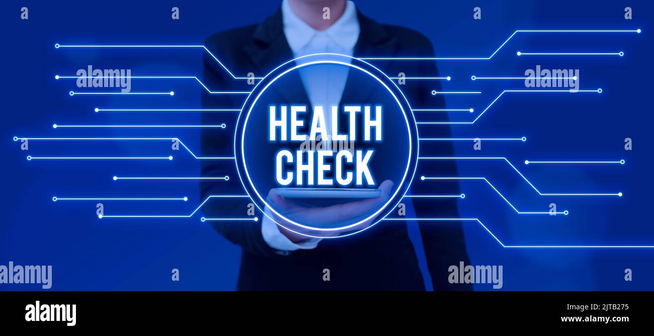 Hand writing sign Health Check. Business overview Medical Examination ...