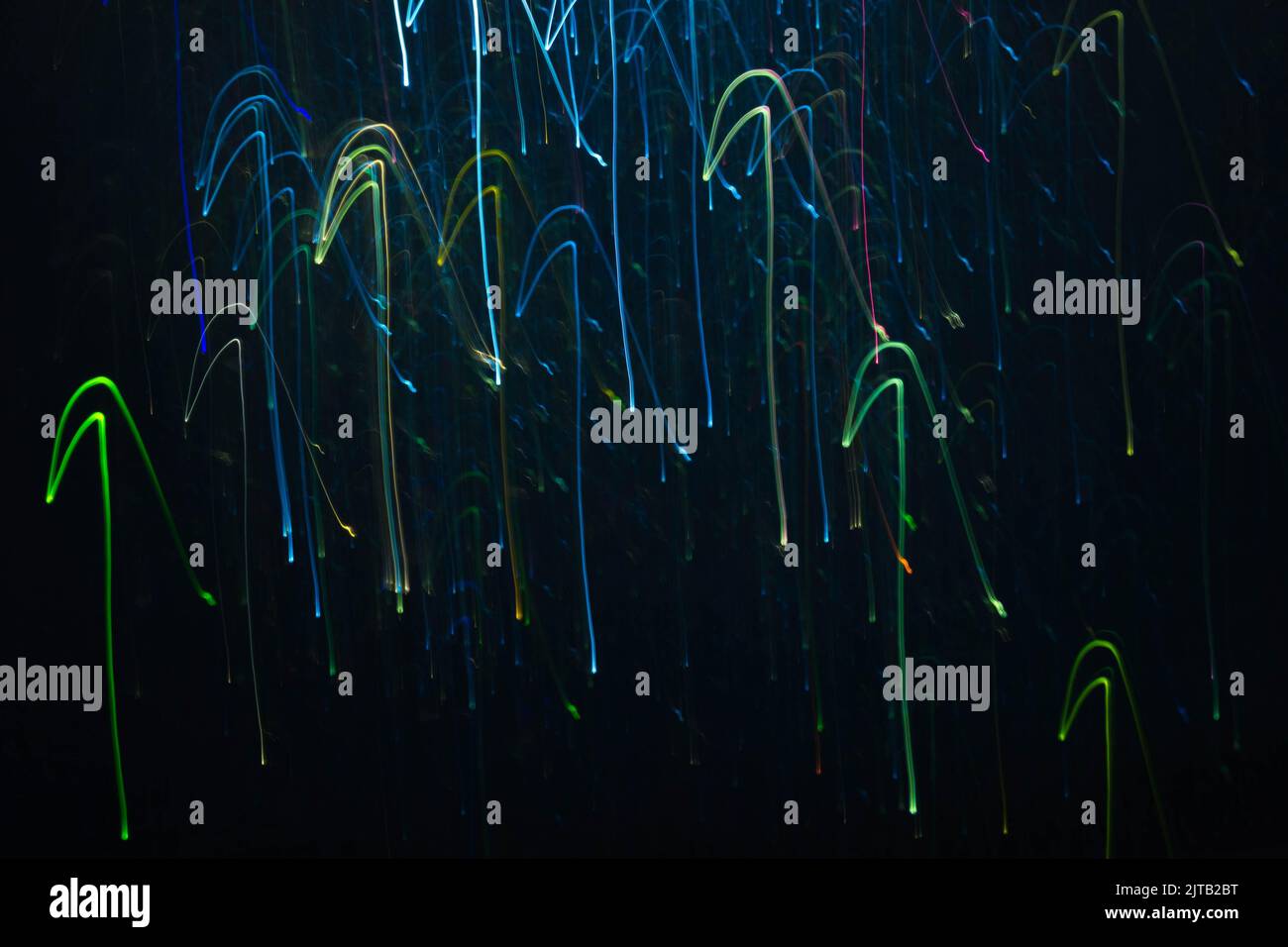 green blue arrows points illuminated colored lines Stock Photo - Alamy
