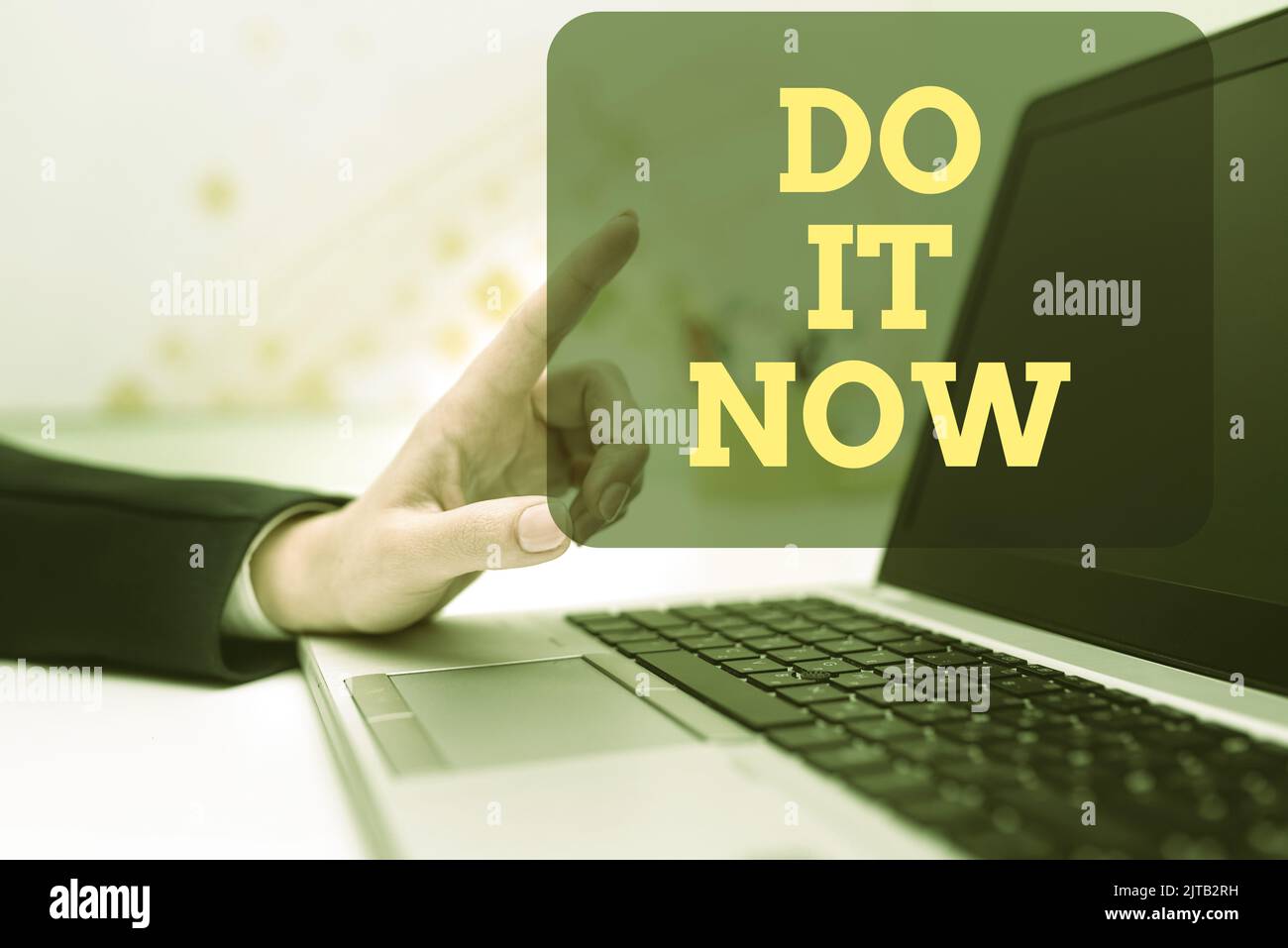 Writing displaying text Do It Now. Business overview Respond ...