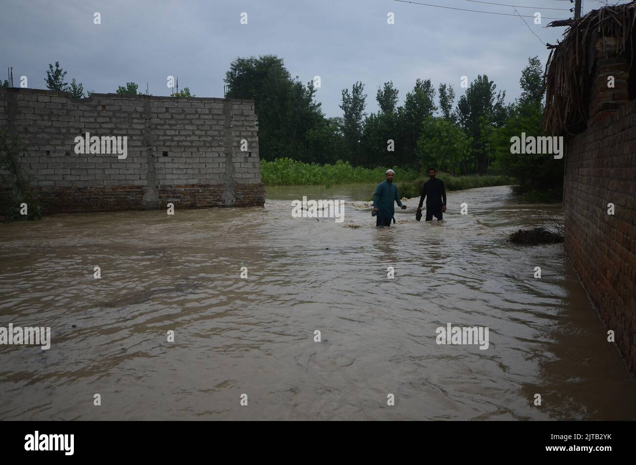 August 26, 2022, Peshawar, Pakistan: Torrential rains and storms cause ...