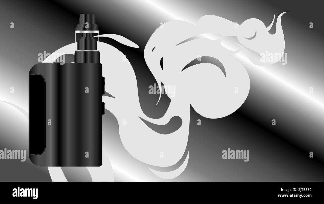 vaporizer vapes metallic realistic mockups card background illustration ...