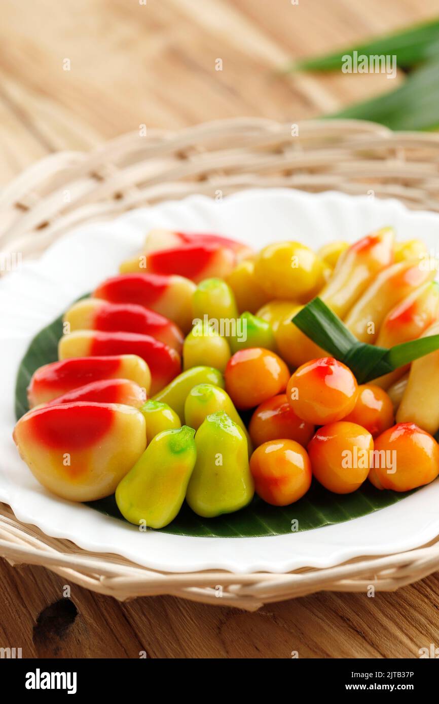 Kanom Look Choup Thai or Kue Ku Buah Indonesia, Fruit Shaped Mung Beans ...