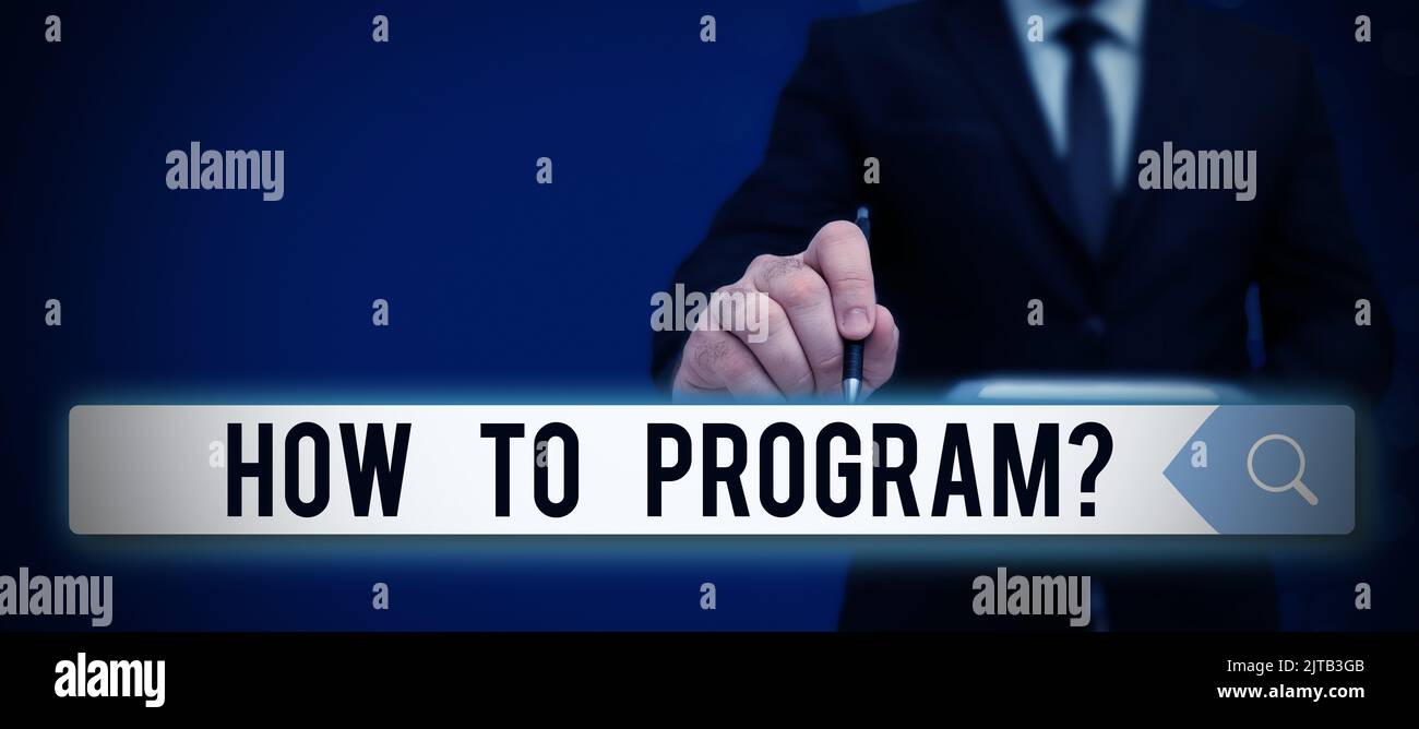 Hand Writing Sign How To Program Word For Instruction For Computer Programming Technology