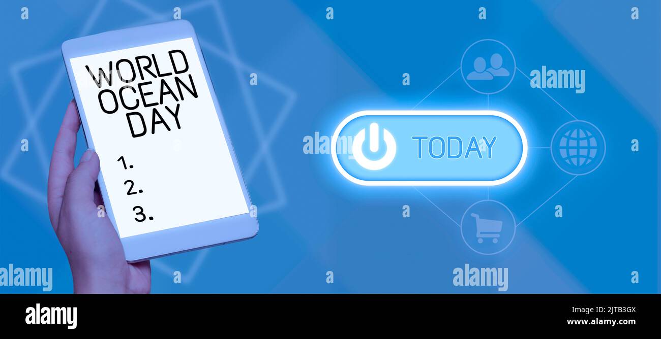 Text caption presenting World Ocean Day. Business overview Worldwide ... Text caption presenting World Ocean Day. Business overview Worldwide ...
