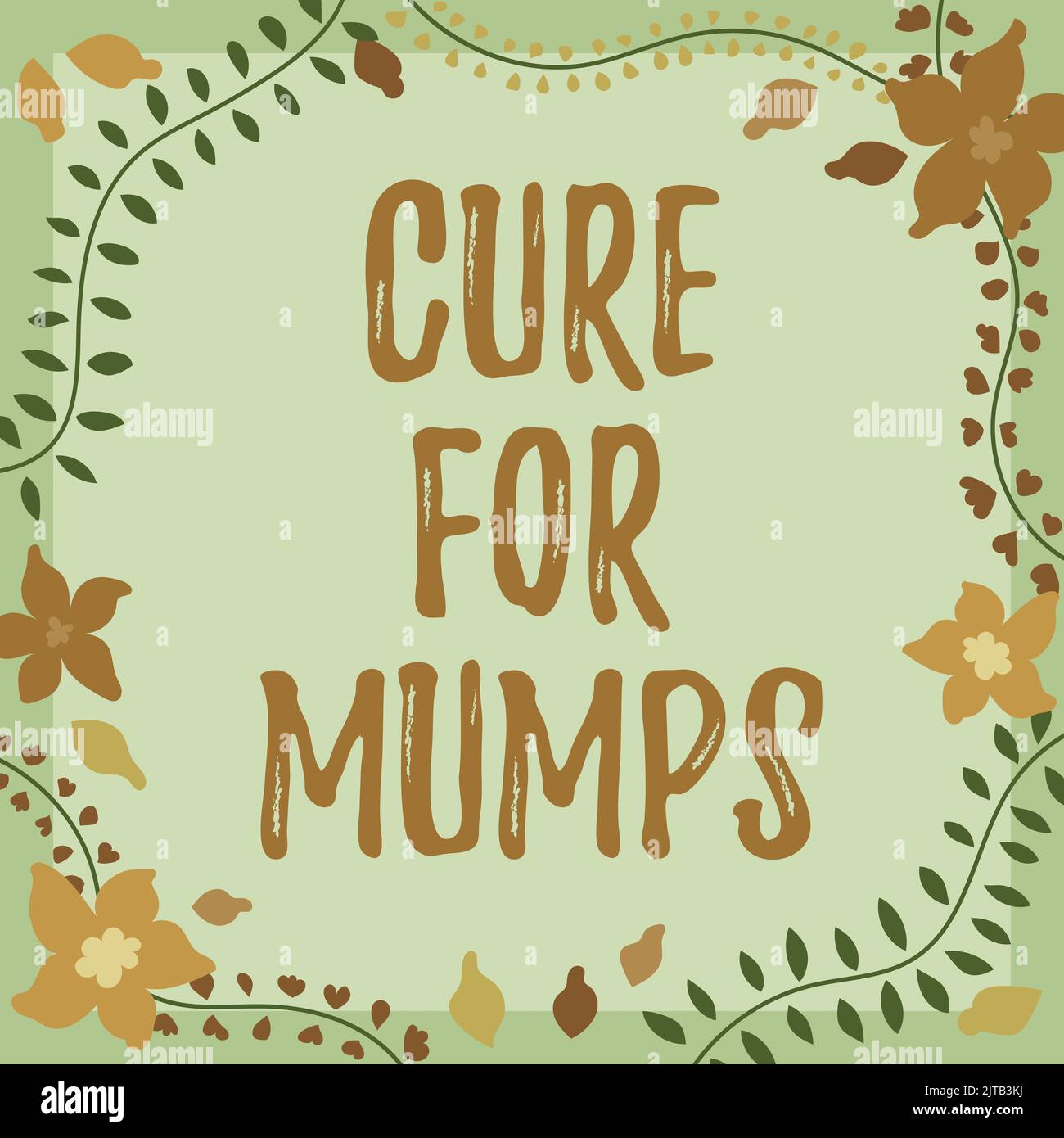 Handwriting text Cure For Mumps. Business showcase Medical treatment ...