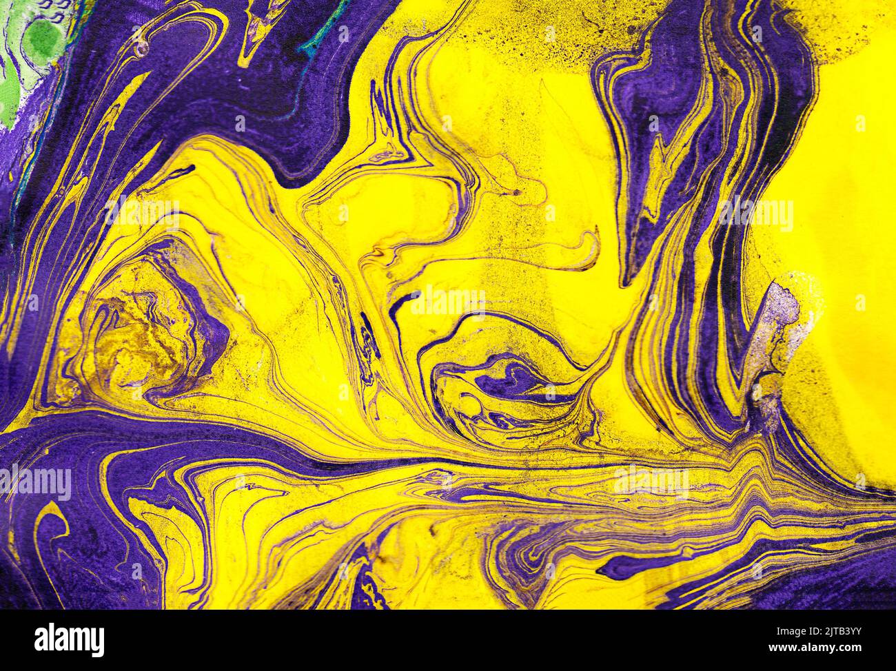 A hand painted abstract with very bright colors and made from special ...