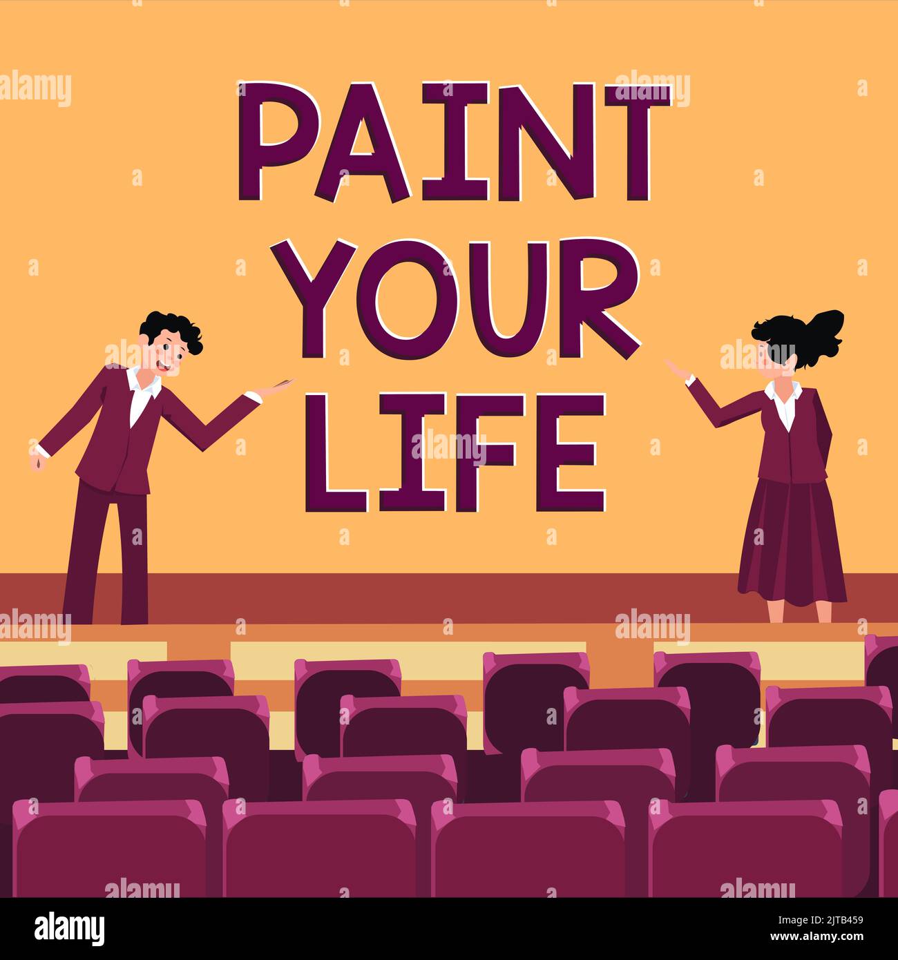 Text sign showing Paint Your Life. Conceptual photo Make your days ...