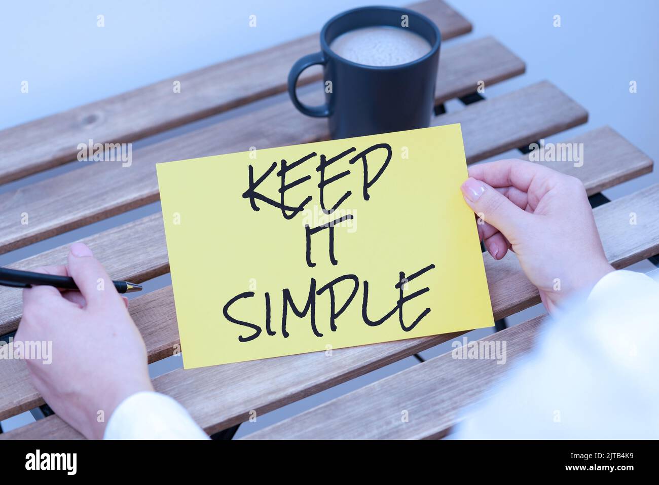 Conceptual display Keep It Simple. Word for Easy to toss around ...