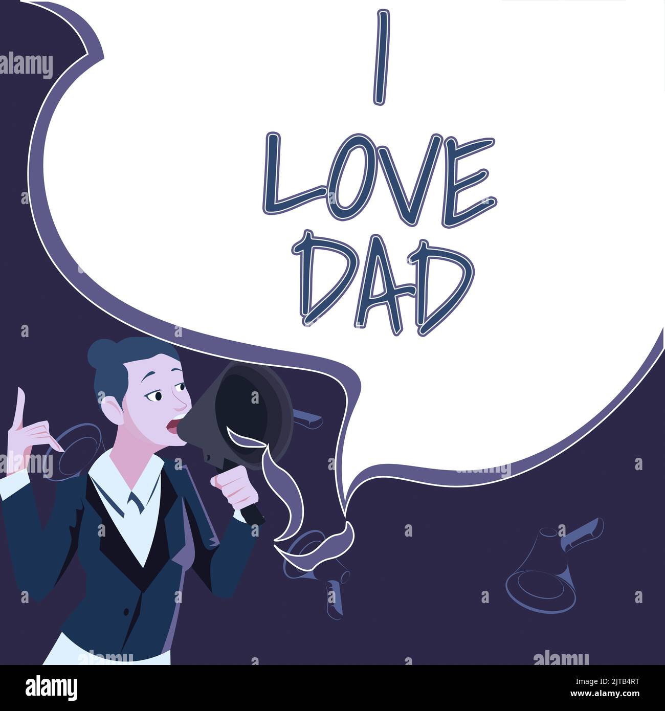 Hand writing sign I Love Dad. Business overview Good feelings about my ...