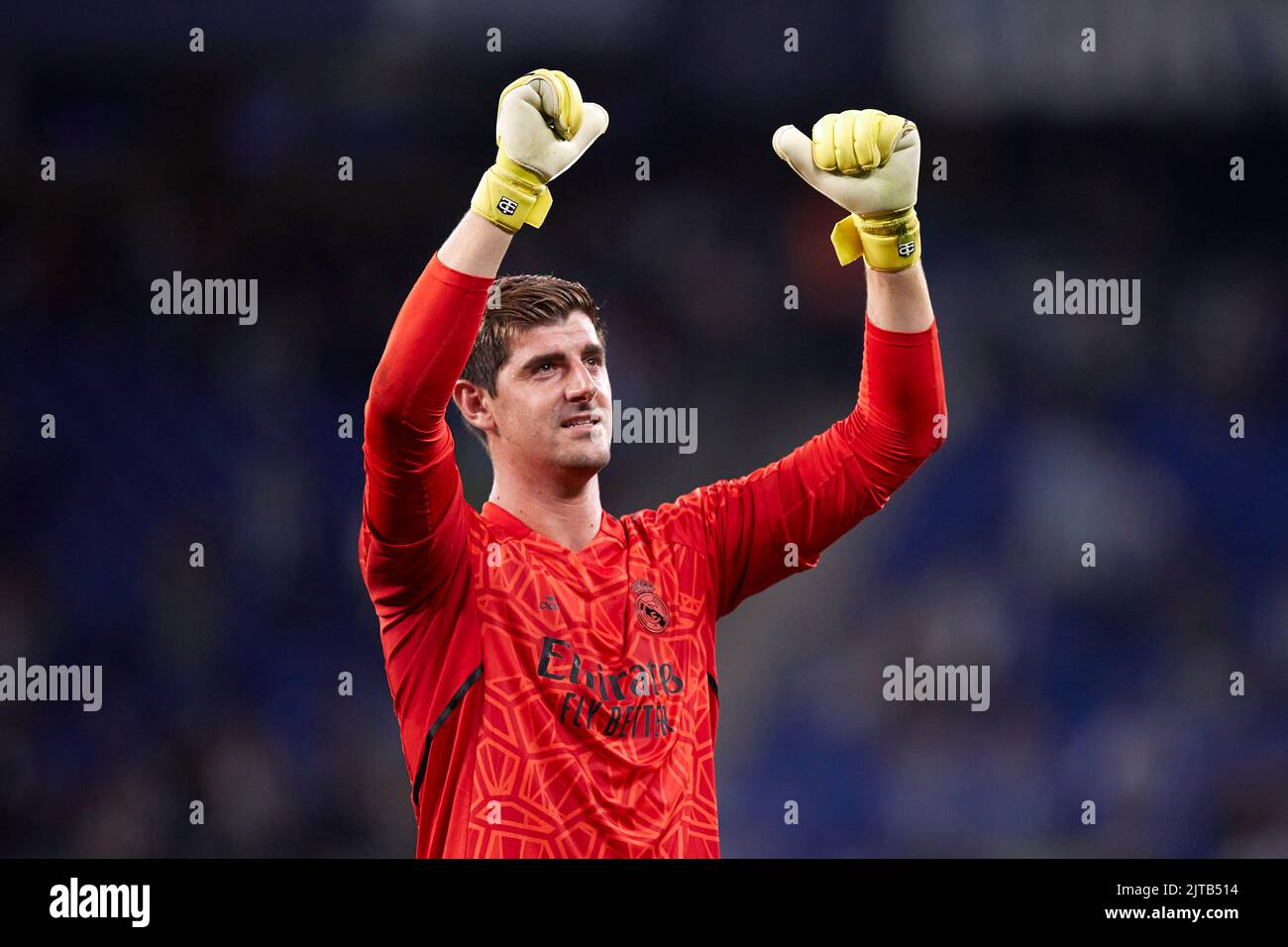 BARCELONA, SPAIN - AUGUST 28: Thibaut Courtois of Real Madrid CF ...