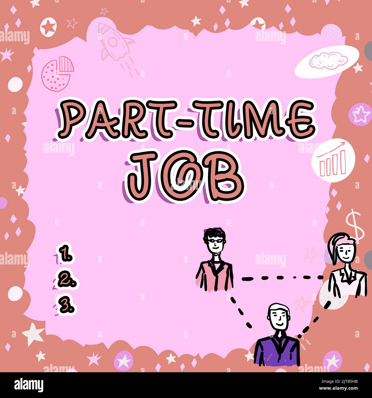 Hand writing sign Part Time Job. Internet Concept Working a few hours ...