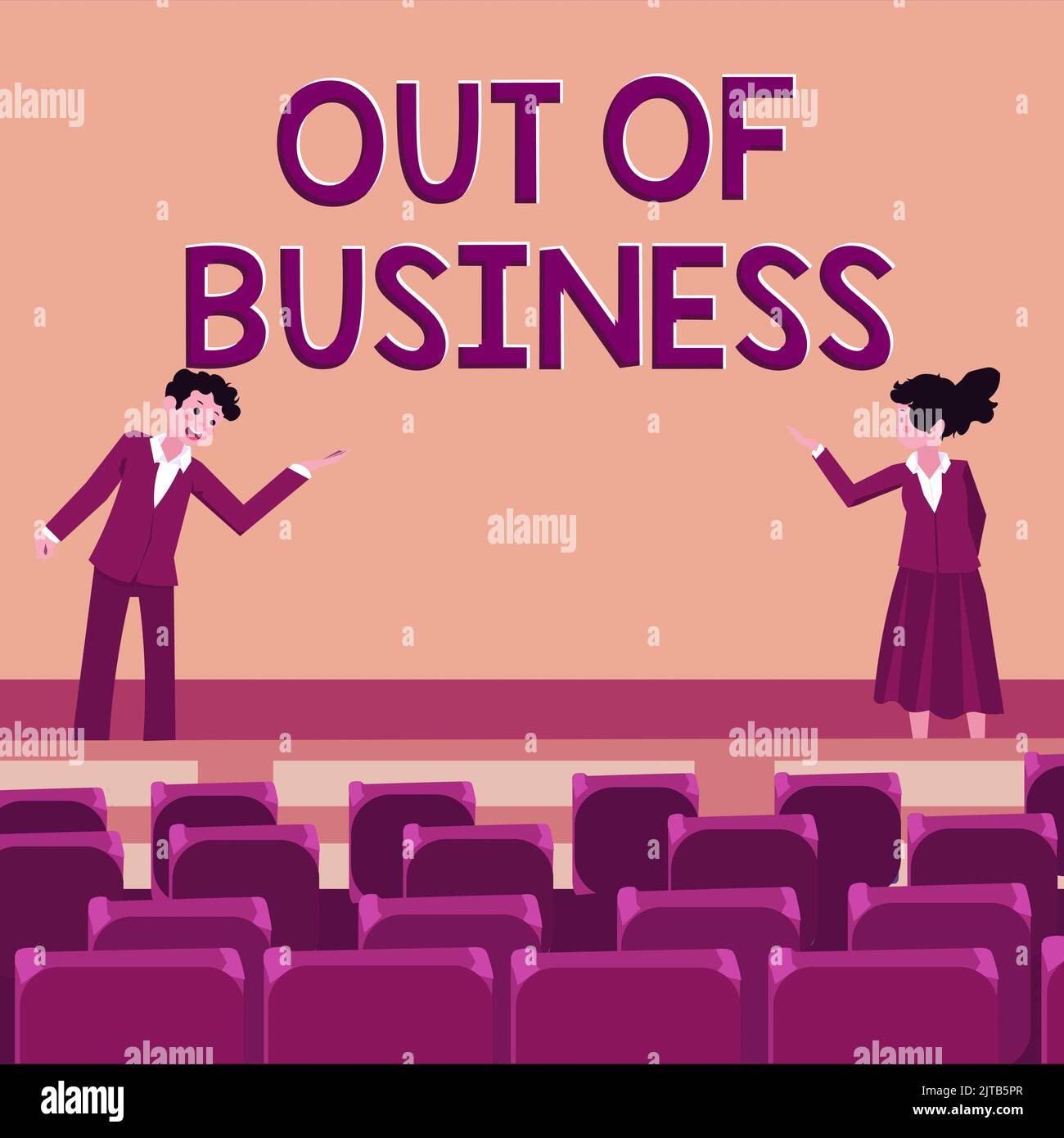 Handwriting text Out Of Business. Business overview Not being working ...