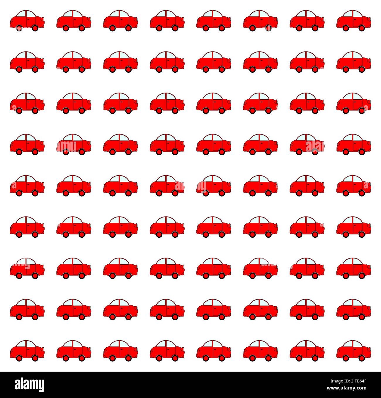 A cartoon style red car background set over a white background Stock ...