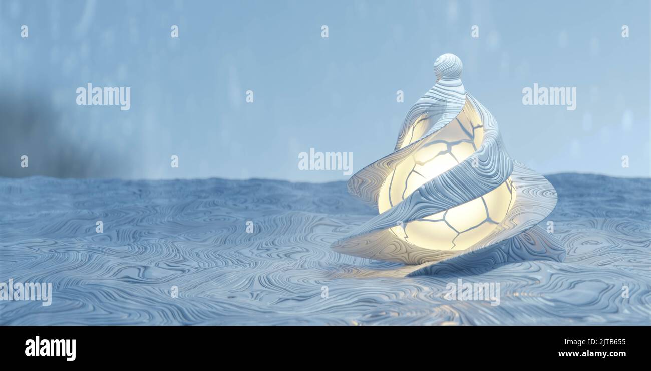 abstract candle light in cold winter environment 3d render illustration ...