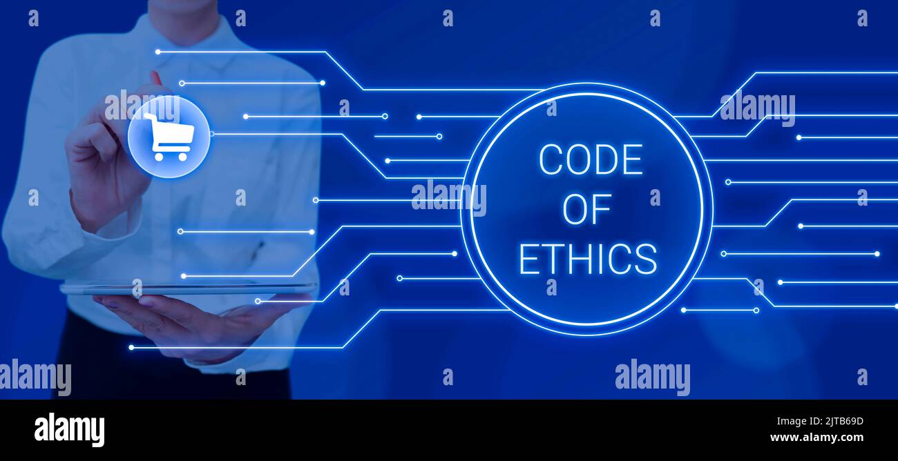 Conceptual caption Code Of Ethics. Business approach Moral Rules ... Conceptual caption Code Of Ethics. Business approach Moral Rules ...