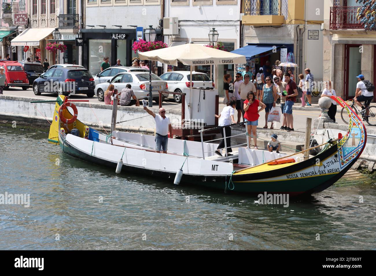 Moliceiro, typical Aveiro boat, Portugal Stock Photo - Alamy