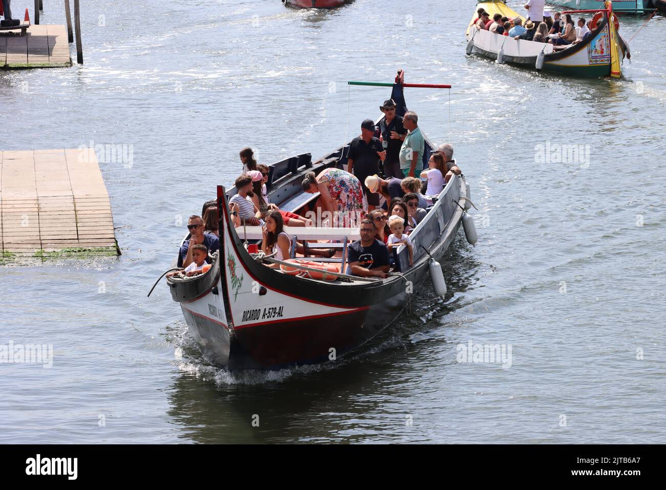 Moliceiro, typical Aveiro boat, Portugal Stock Photo - Alamy