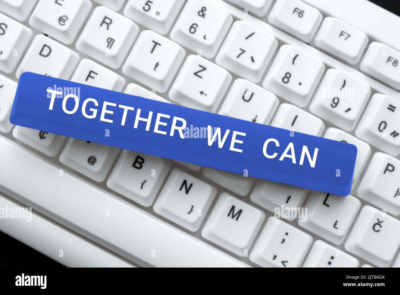 Conceptual caption Together We Can. Word for Unity can makes everything ...
