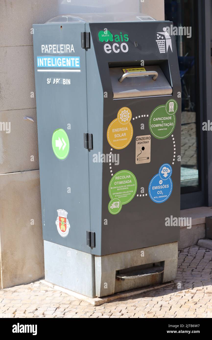 Smart bins in Cascais Stock Photo - Alamy