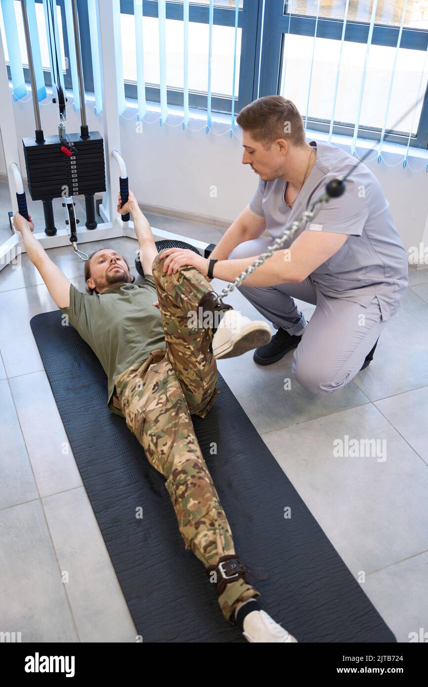 Injured soldier recovery hi-res stock photography and images - Alamy