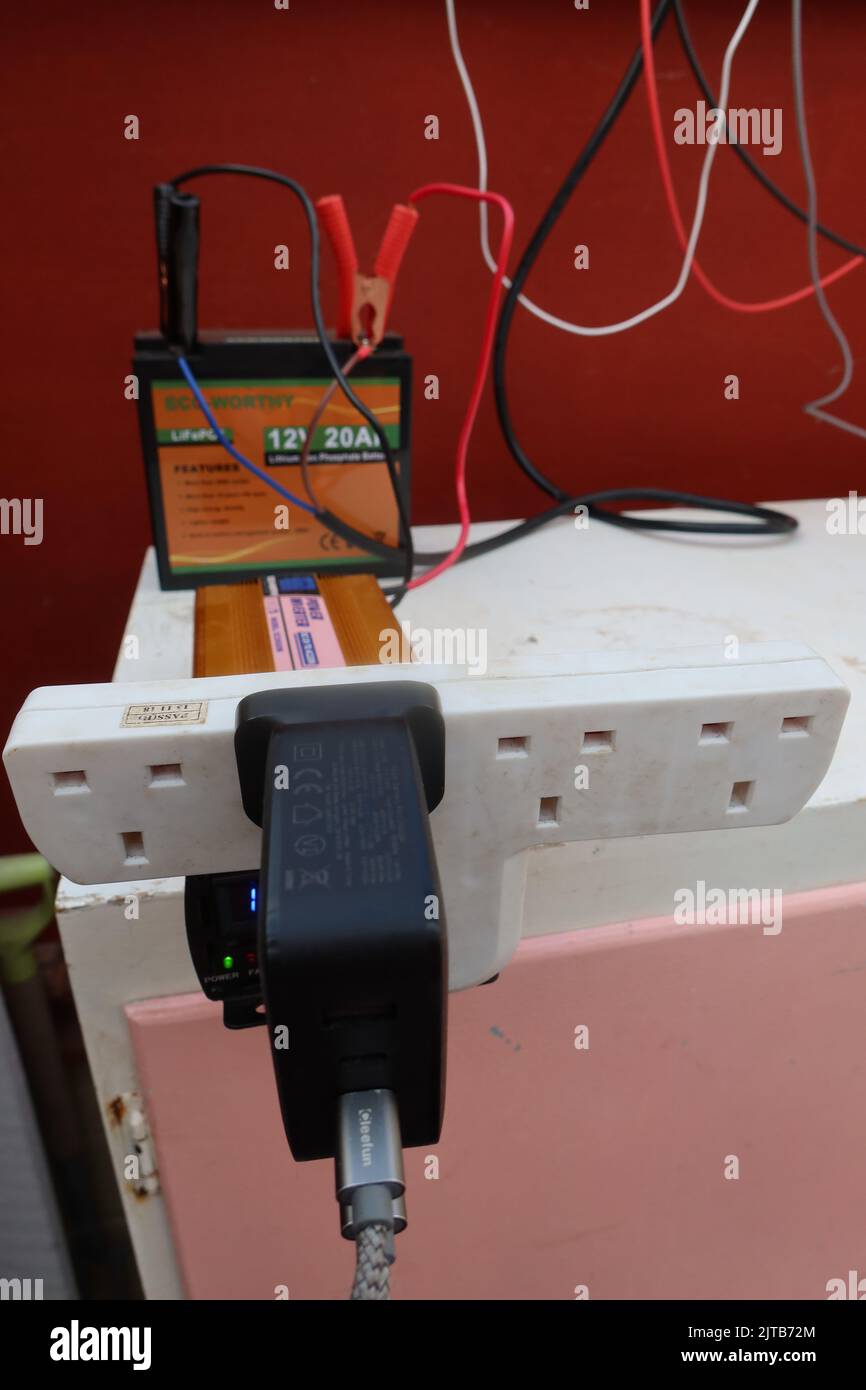 ECO-WORTHY 20Ah 12.8V Lithium Battery Rechargeable LiFePO4 and inverter ...