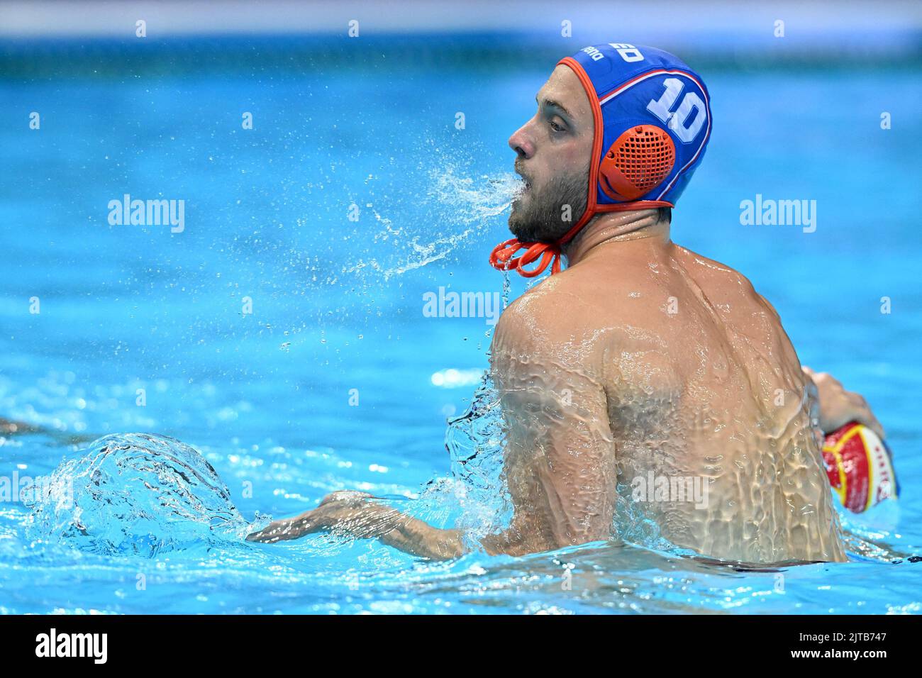 Pascal Janssen of Netherlands during the 2022 European Water Polo ...