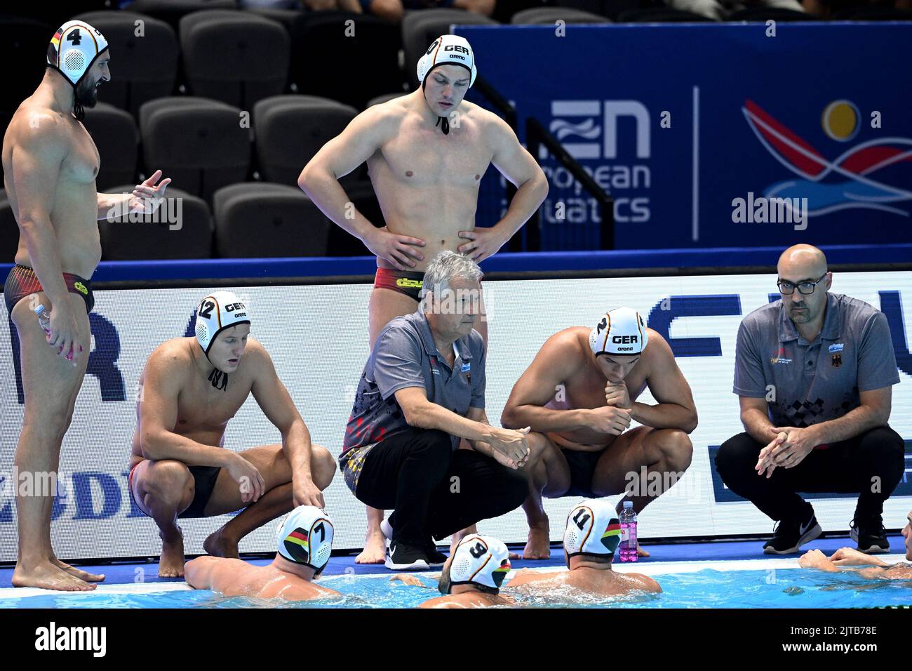 Germany Head Coach Petar Porobic during the 2022 European Water Polo ...