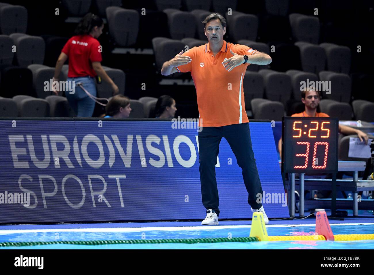 Netherlands Head Coach Henricus Van Der Meer reacts during the 2022 ...