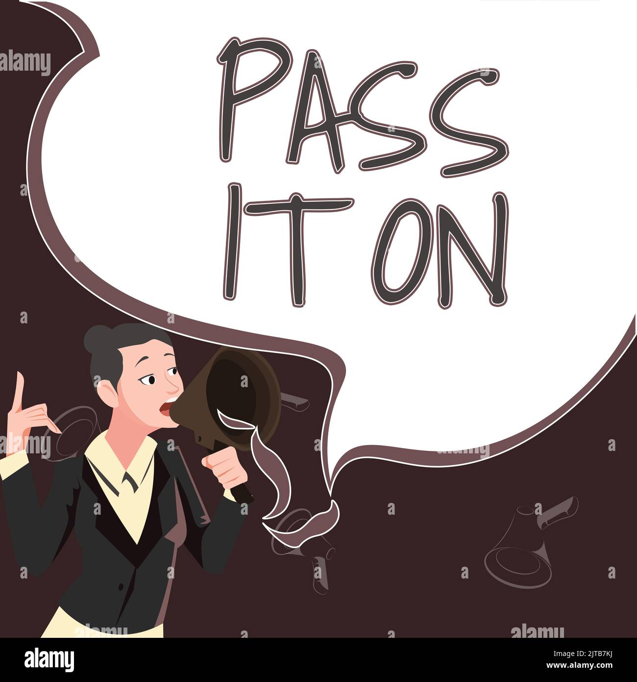 Text sign showing Pass It On. Business overview Share something with ...