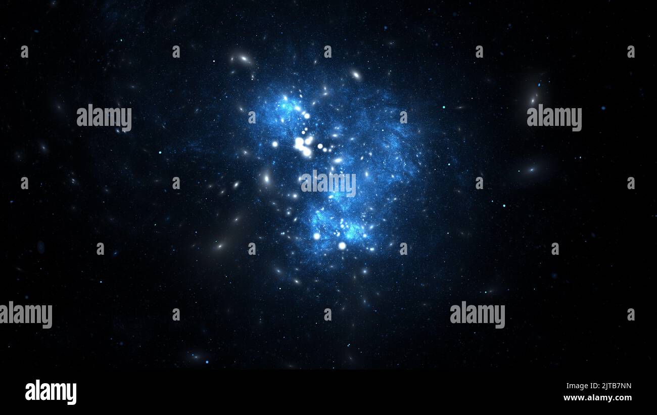 Distant space, billions of stars, planets and galaxies in the universe ...