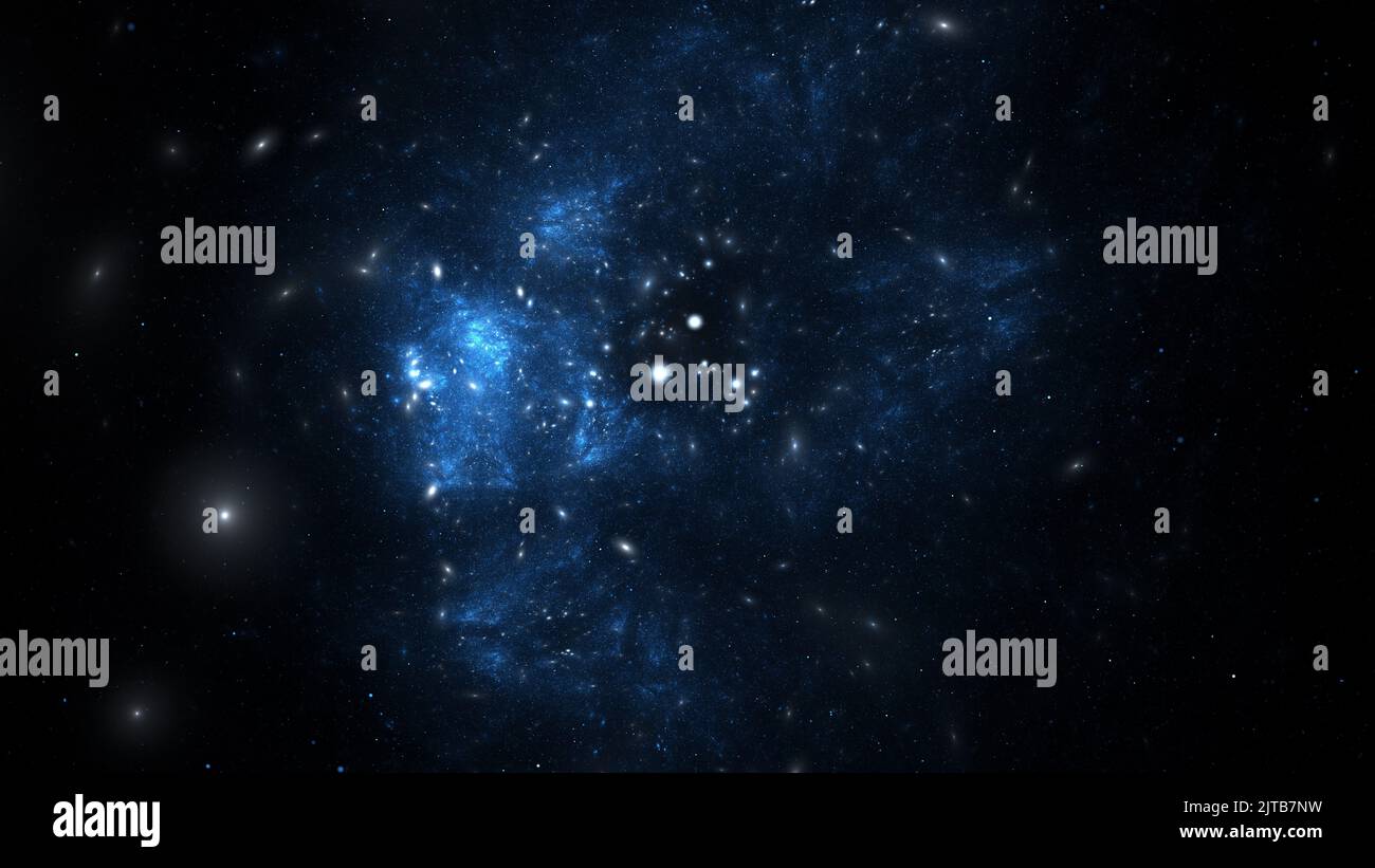 Distant space, billions of stars, planets and galaxies in the universe ...