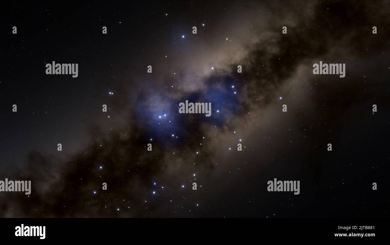 Distant space, billions of stars, planets and galaxies in the universe ...