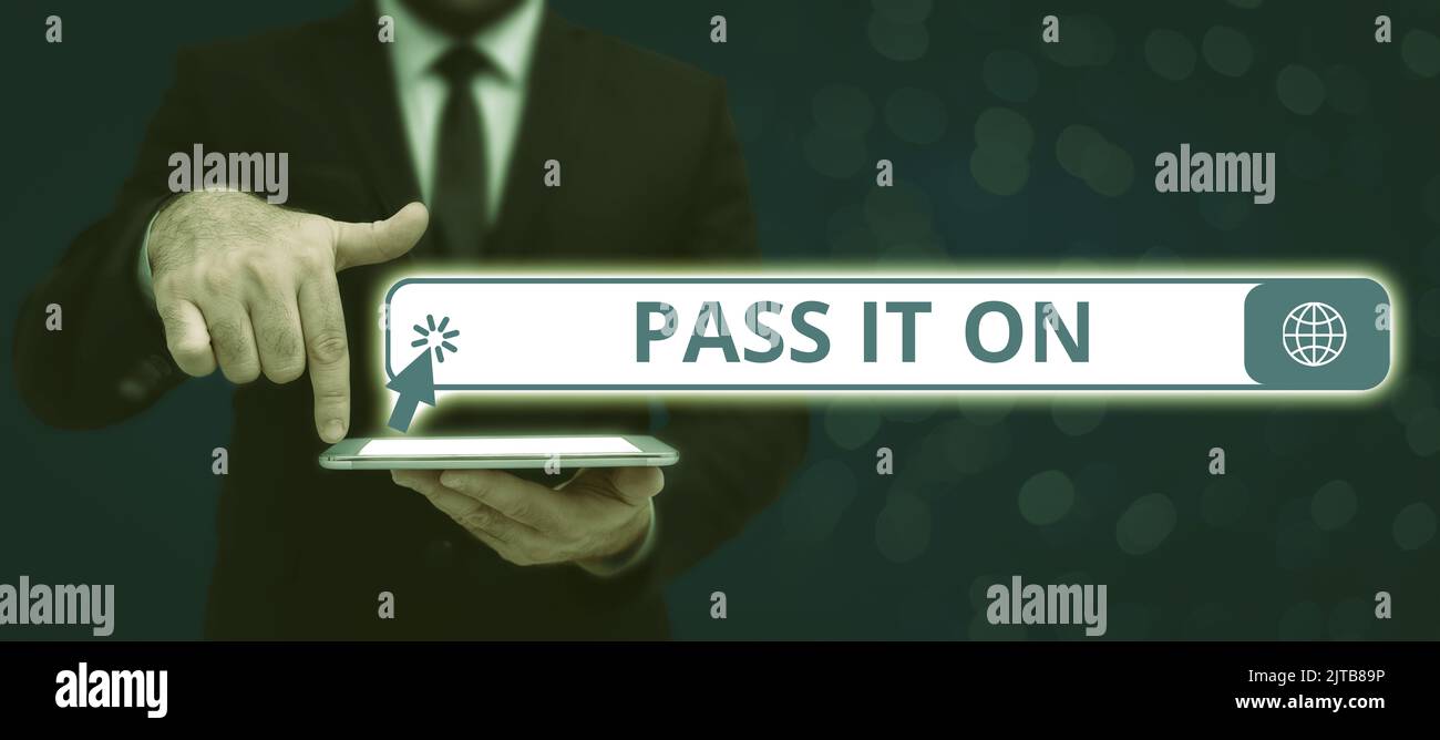 Handwriting text Pass It On. Business showcase Share something with ...