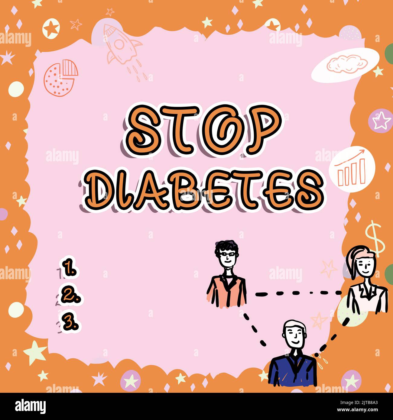 Sign displaying Stop Diabetes. Business overview Take care of your ...