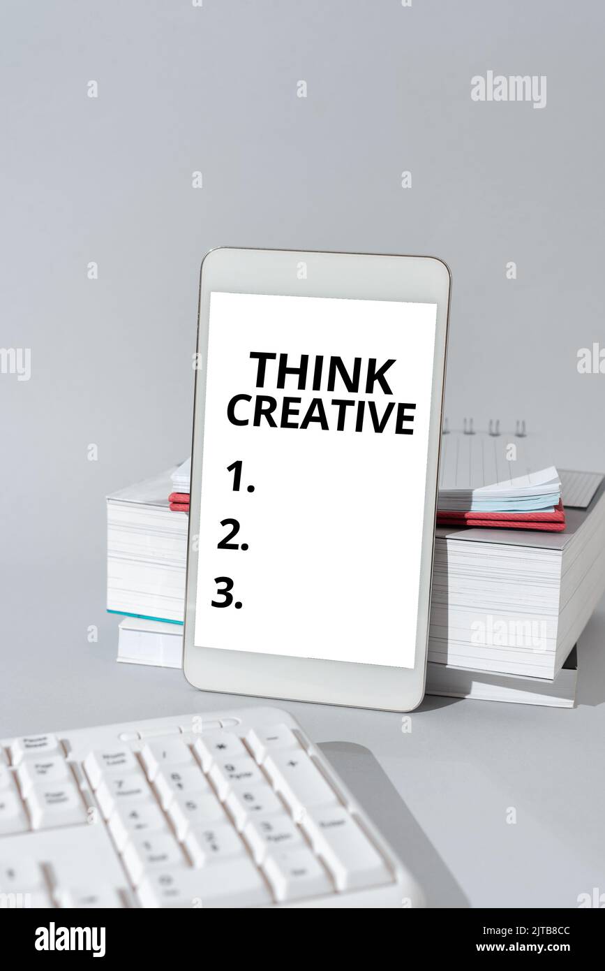 Text caption presenting Think CreativeThe ability to perceive patterns ...