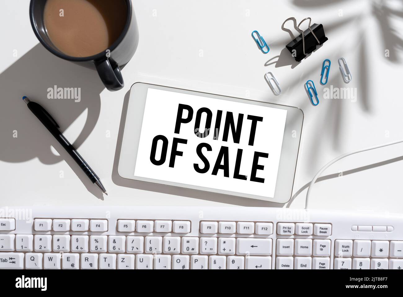 Text sign showing Point Of Sale. Concept meaning Method for doing ...