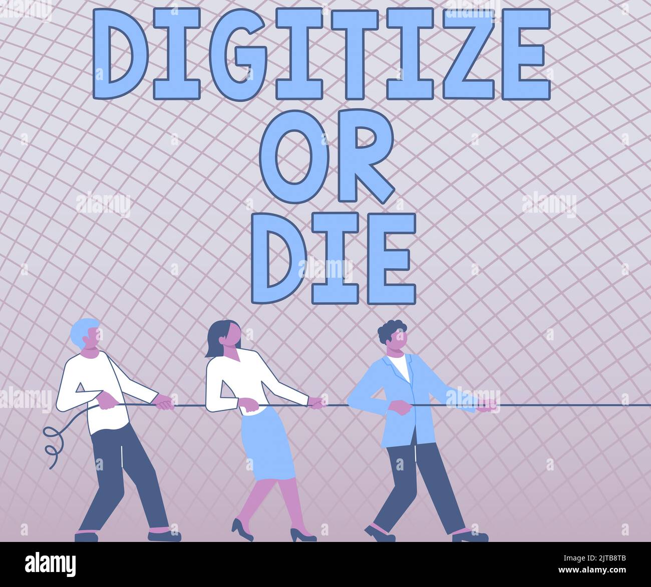 Conceptual display Digitize Or Die. Concept meaning Embrace the digital ...
