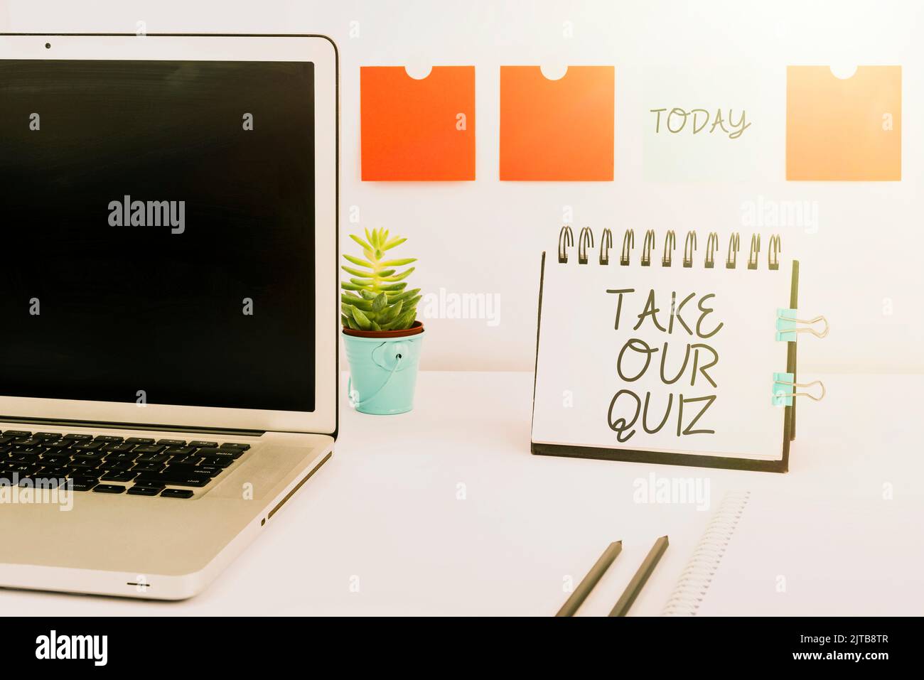 Text showing inspiration Take Our Quiz. Business approach Fill out our ...