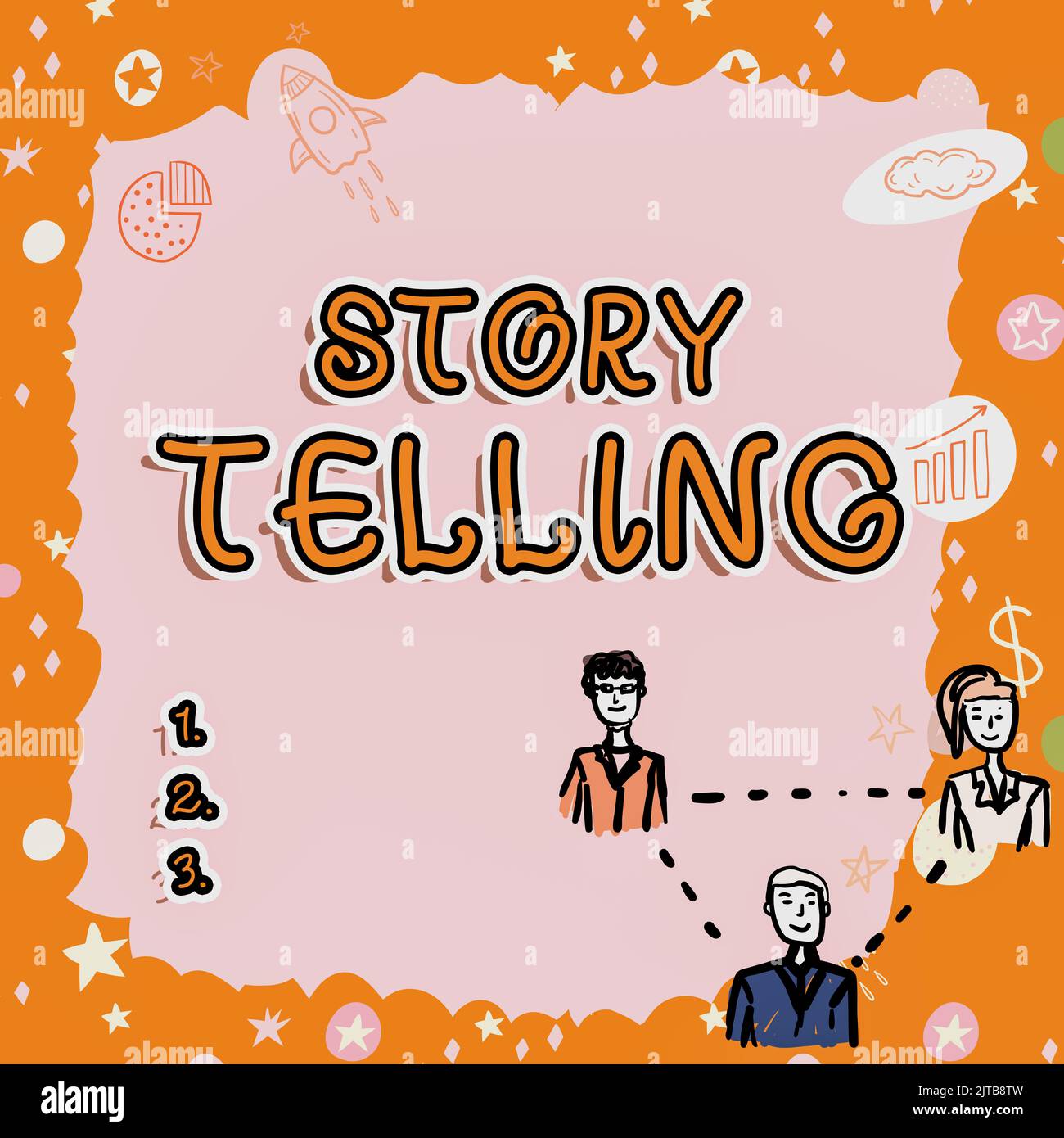 Hand writing sign Story Telling. Business overview Tell or write short ...