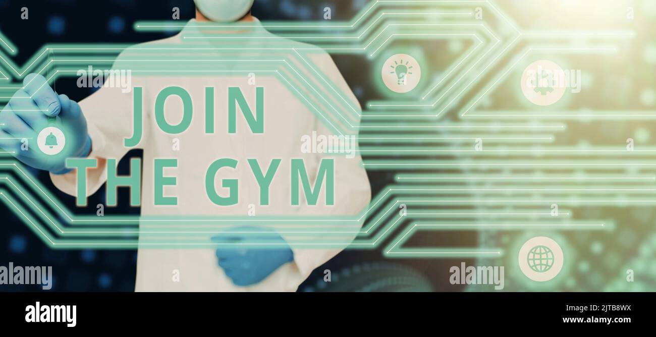 Conceptual display Join The Gym. Internet Concept Motivation to start ...